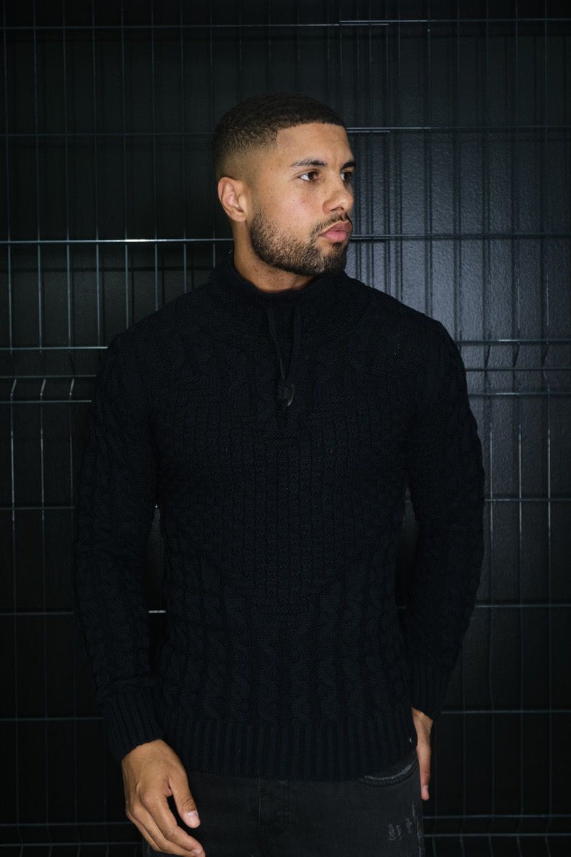 Pull stylé classique noir homme fashion – ILANNFIVE