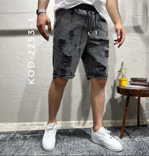 Short gris destroyer stylé homme – ILANNFIVE